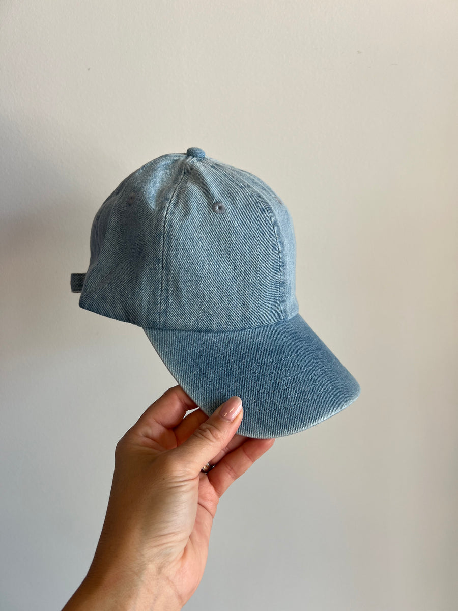 Washed Denim Ball cap – Uptown Casuals
